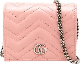 Gucci Portefeuille sur cha&icirc;ne Pre-owned - Femme - Pre-owned - Rose - Taille: ONE Size