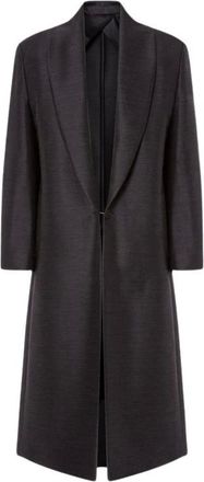 Alberta Ferretti Femme, Manteaux, Gris, Taille: 34 FR Manteau Long de Tailleur en Laine et Soie