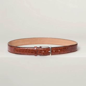 Reptiles House Dante - Gürtel aus Krokodilhüfte - Tabak