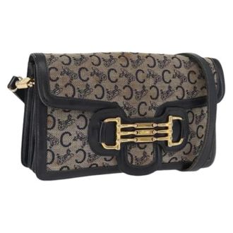 Celine Sac bandouli&egrave;re en toile Pre-owned - Femme - Pre-owned - Bleu - Taille: ONE Size