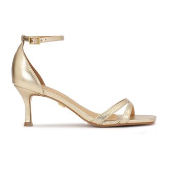 Kazar Goldene Ledersandalen mit niedrigem Absatz - - Shoes - Damen - Gelb - 35 EU