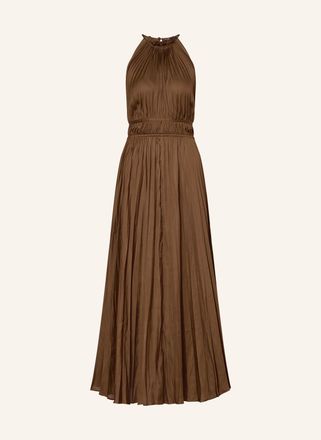 Maje Plisseekleid braun