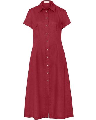Brigitte von Sch&ouml;nfels Midikleid Kurzarm-Leinenkleid