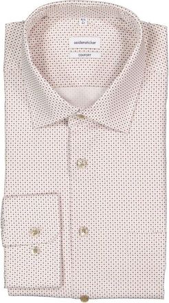 Seidensticker Seidensticker Herren Hemd beige gemustert Comfort Fit