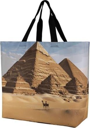 Generic Pyramide De L&Eacute;gypte Antique Sac Fourre-Tout Pliable Sacs Grand Sac Fourre Tout Pour Travail Shopping Universit&eacute;