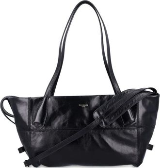 Balmain sac porté épaule à empiècements - Noir