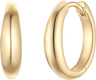 Glanzst&uuml;cke M&uuml;nchen Ohrringe - Sterling Silber Creolen - Gr. unisize - in Gold - f&uuml;r Damen