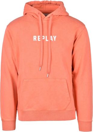 Replay Homme, Sweatshirts et sweats &agrave; capuche, Orange, Taille: L Hooded SweaT-shirt