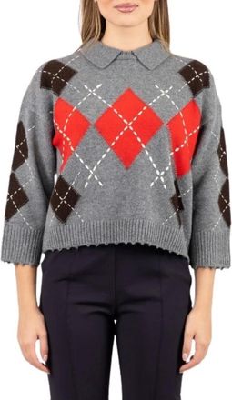 Pinko Pinko, Femme, Pulls, Multicolore, Taille: 36 FR Maille col rond