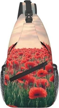 Generic Fields Of Red Wild Chrysanthemums Sac &agrave; bandouli&egrave;re Sac &agrave; bandouli&egrave;re Sac &agrave; dos de voyage Sac &agrave; dos &agrave; bandouli&egrave;re pour homme Sac &agrave; dos de randonn&eacute;e