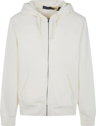 Polo Ralph Lauren Homme, Sweatshirts et sweats &agrave; capuche, Blanc, Taille: XL Sweat &agrave; Capuche Zipp&eacute;