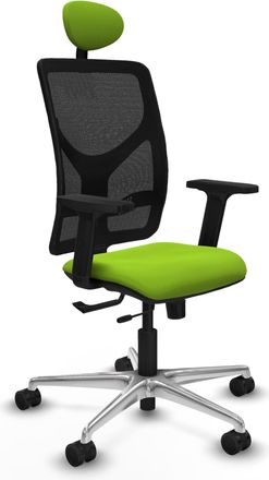Piqueras y Crespo Drehbarer Schreibtischstuhl ohne Rollen, mit 2D-Armlehnen, h&ouml;henverstellbare Lendenwirbelst&uuml;tze und festes Kopfteil, ausgestattet mit Syncro/Traslack.