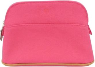 Herm&egrave;s Pre-owned Pochette en toile - Femme - Pre-owned - Rose - Taille: ONE Size