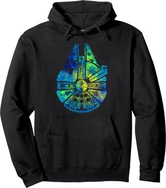 Star Wars Millennium Falcon Water Color Ink Splatter Pullover Hoodie