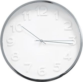 axentia 135826 Wanduhr, rund, ca. 30 x 4,41 x 30 cm, silberfarben