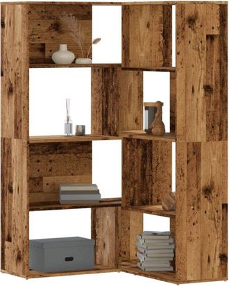 vidaXL Vidaxl - Biblioth&egrave;que dangle &agrave; 4 niveaux vieux bois bois ding&eacute;nierie
