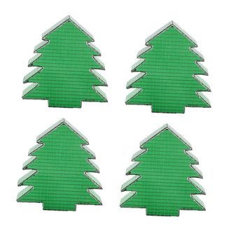 Pretyzoom 4 Stück Christbaumschmuck Regale 3D Weihnachtsbaum Büro Weihnachtsbaumdekoration abgestufte Tablettbaumdekoration Weihnachtsbaum-Mittelstücke Tischobe