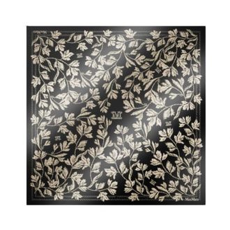 Max Mara Femme, Accessoires, Noir, Taille: ONE Size Foulard oversize en soie imprim&eacute;e