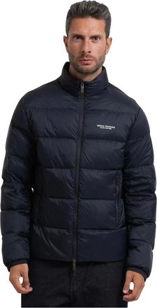 A|X Armani Exchange Doudoune tiss&eacute;e - Homme - Vestes - Bleu - Taille: S