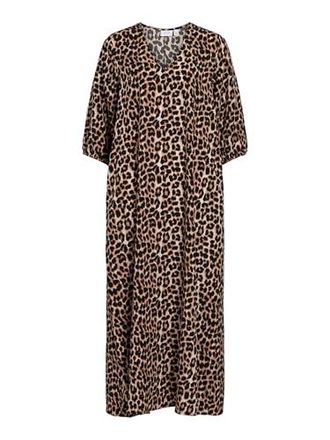 Vila Vila Viliopana Lio Robe &agrave; col en V 3/4 aux Chevilles, Sable br&eacute;silien, 42