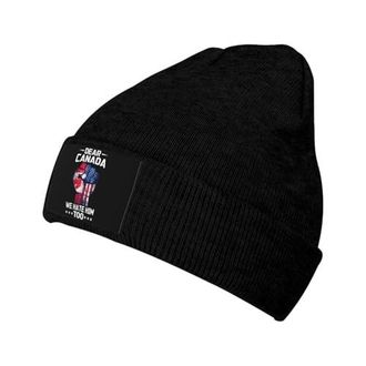 Generic Respirant Bonnet dhiver Tricot&eacute;, Cher Canada, Nous Aussi on d&eacute;teste., Coupe-Vent Knit Beanie, Bonnets en Tricot pour Ski, Femme, Sports