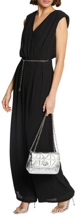 Morgan Langer fliessender Jumpsuit Schwarz 34