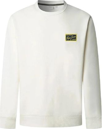 Pepe Jeans London Homme, Sweatshirts et sweats &agrave; capuche, Blanc, Taille: S Soren Crew SweaT-shirt