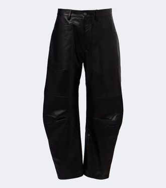 Nili Lotan Pantalon tonneau en cuir