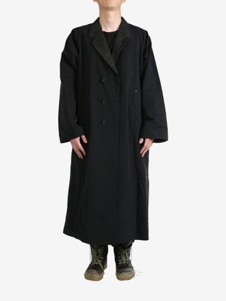 Yohji Yamamoto raglan-sleeve coat - Noir