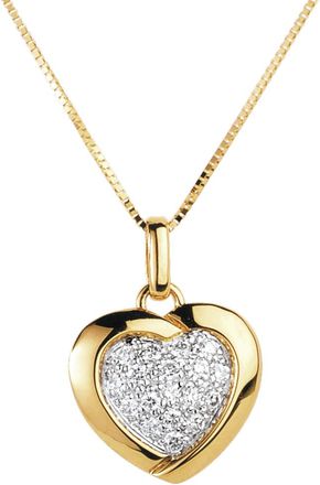 Edenly Anhänger Sweet Heart in Gelbgold - 18 Diamanten