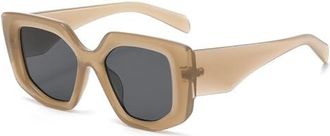 Generic Lunettes De Soleil &Agrave; Monture Large For Femme, Style Streetwear, For Homme, Id&eacute;ales For Les F&ecirc;tes En Ext&eacute;rieur.(Brown)