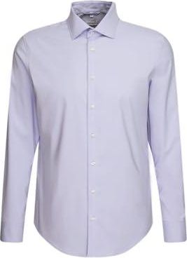 Seidensticker Chemise business homme Seidensticker - coupe slim - repassage facile - col Kent - manches longues - coton m&eacute;lang&eacute;