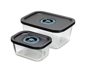 Tognana Avantspace, Lot de 2 R&eacute;cipients Sous Vide 0,47 L + 1,38 L, verre, transparent