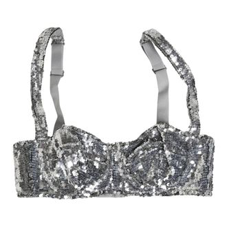 Dolce & Gabbana Femme, Sous-v&ecirc;tements, Gris, Taille: 38 FR Nyon Balconnet Bra