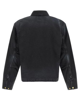 Carhartt Work in Progress Mens Jacket Og Arcan Black Destroy Wash Black-Black Black/black