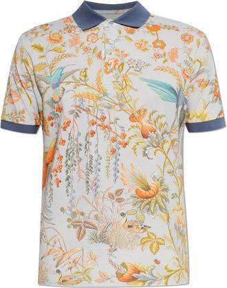 Etro Homme, Tops, Bleu, Taille: S Polo &agrave; Motif Floral