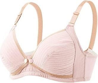 Generic Soutien-gorge 2026 pour femme avec boucle avant et allaitement post-partum sans anneau en acier, rose, 108