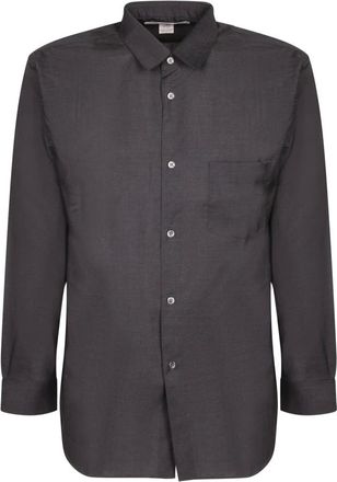 Comme Des Gar&ccedil;ons Homme, Chemises, Gris, Taille: L Chemise en laine &agrave; ourlet arrondi