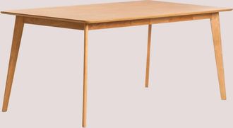 Sklum Esstisch rechteckig aus MDF (180 x 90 cm) Kerhen Braun Natur