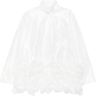 Shiatzy Chen Oversized-Jacke mit Spitzenstickerei - Weiß