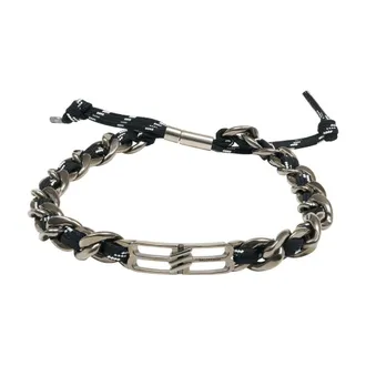 Balenciaga Womens Bb Icon Belt Black Metal
