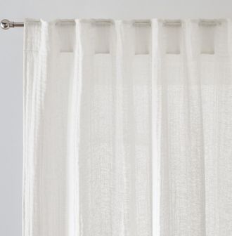 La Redoute Interieurs Rideau En Gaze De Coton Et Lin Pattes Cach&eacute;es Elki