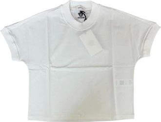 Versace Femme, Tops, Blanc, Taille: 40 FR T-shirt Blanc en Coton avec D&eacute;tail M&eacute;duse
