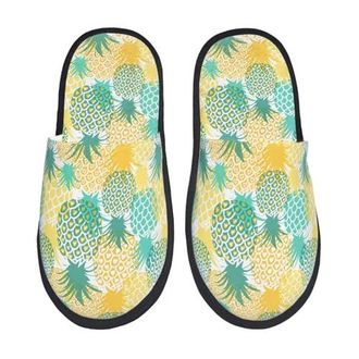 Generic Pantoufle Maison Ananas1 Imprimer Hiver Chaussures Chaudes Antid&eacute;rapantes Hiver Pantoufles Doux Chaussons Maison Pour Salon H&ocirc;tels Chambre M