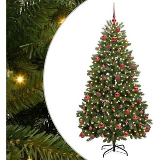 vidaXL K&uuml;nstlicher Weihnachtsbaum Gr&uuml;n 180 cm PVC und Metall vidaXL