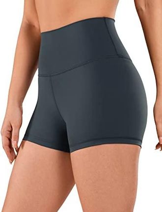 CRZ YOGA Femmes Naked Feeling Biker Shorts Workout Athletic Yoga Shorts pour Femmes Collants Running - 7 cm Mélanite 38