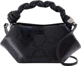 Ganni Clutches - Bou Mini Snake Purse - Synthetic - Black - Gr. unisize - in Schwarz - für Damen