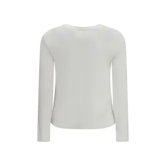 Max Mara Womens White Cotton Long Sleeve T-Shirt