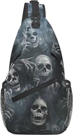 Generic Dark Hell, Evil Squelette Sac &agrave; bandouli&egrave;re Sac &agrave; bandouli&egrave;re Sac &agrave; dos de voyage Sac &agrave; dos Sling Sac &agrave; dos pour homme Randonn&eacute;e Sac &agrave; dos