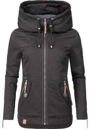 Navahoo Outdoorjacke Wekoo moderner Damen &Uuml;bergangsparka aus Baumwolle mit Kapuze